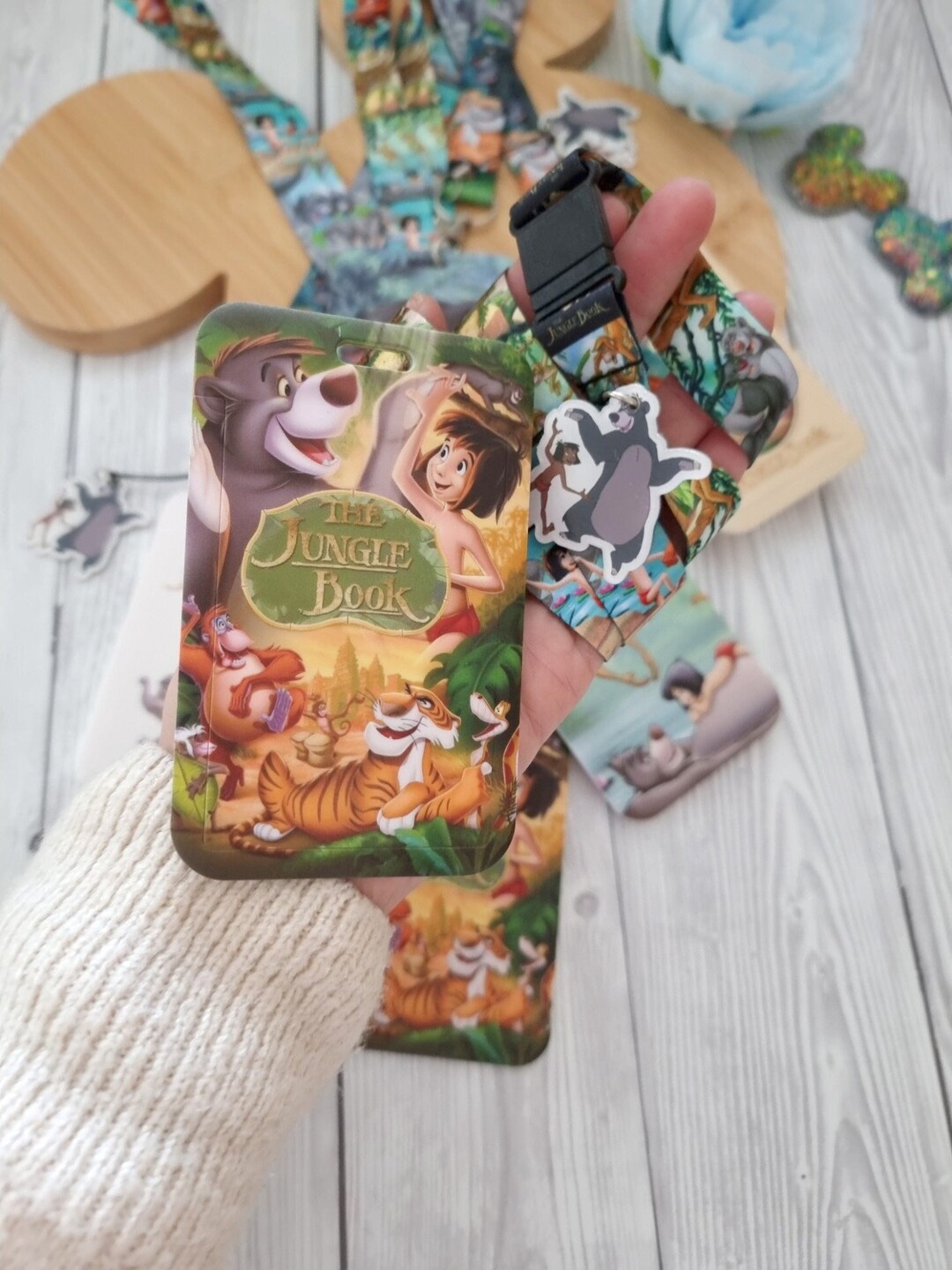 Disney Jungle Book Lanyard Keychain / Lanyard Badge Holder / Matching ...