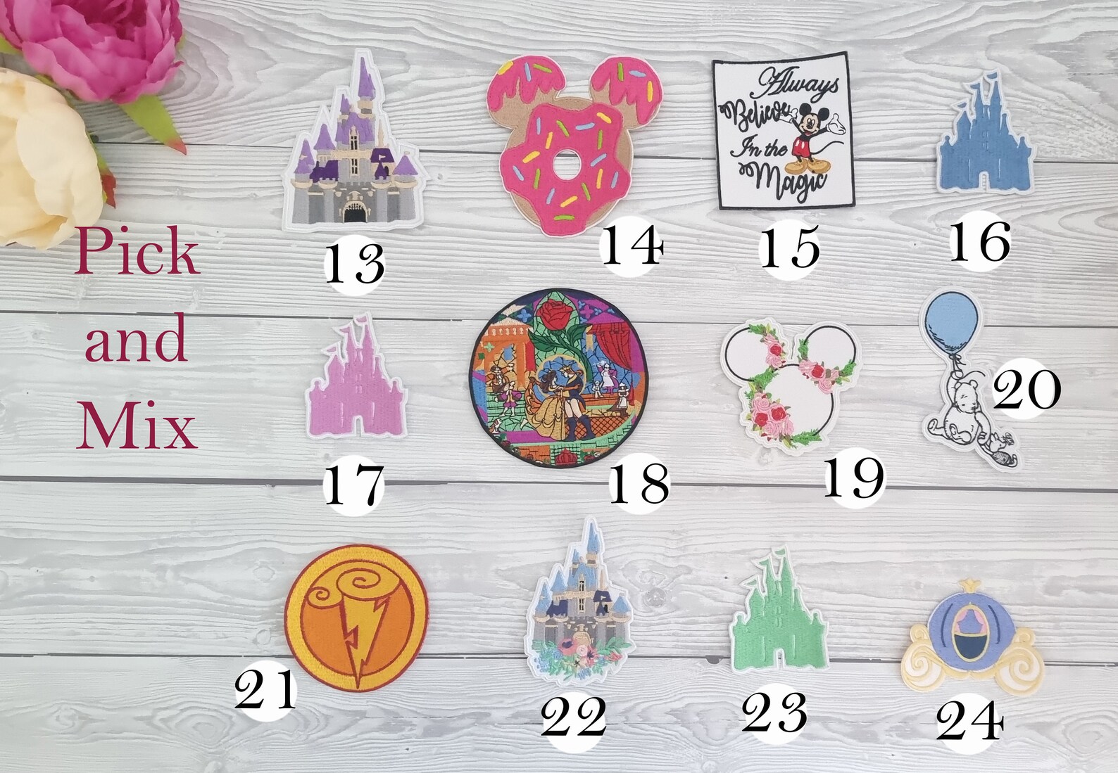 Pick and Mix Disney Patches Embroidered Patch / Iron on Patch - Etsy