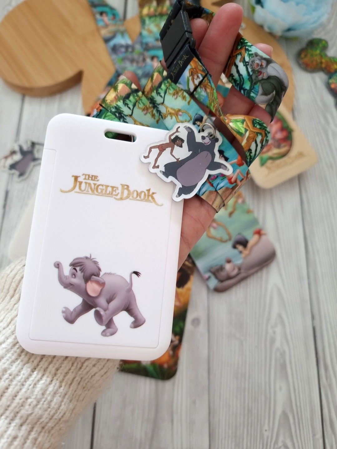 Disney Jungle Book Lanyard Keychain / Lanyard Badge Holder / Matching ...