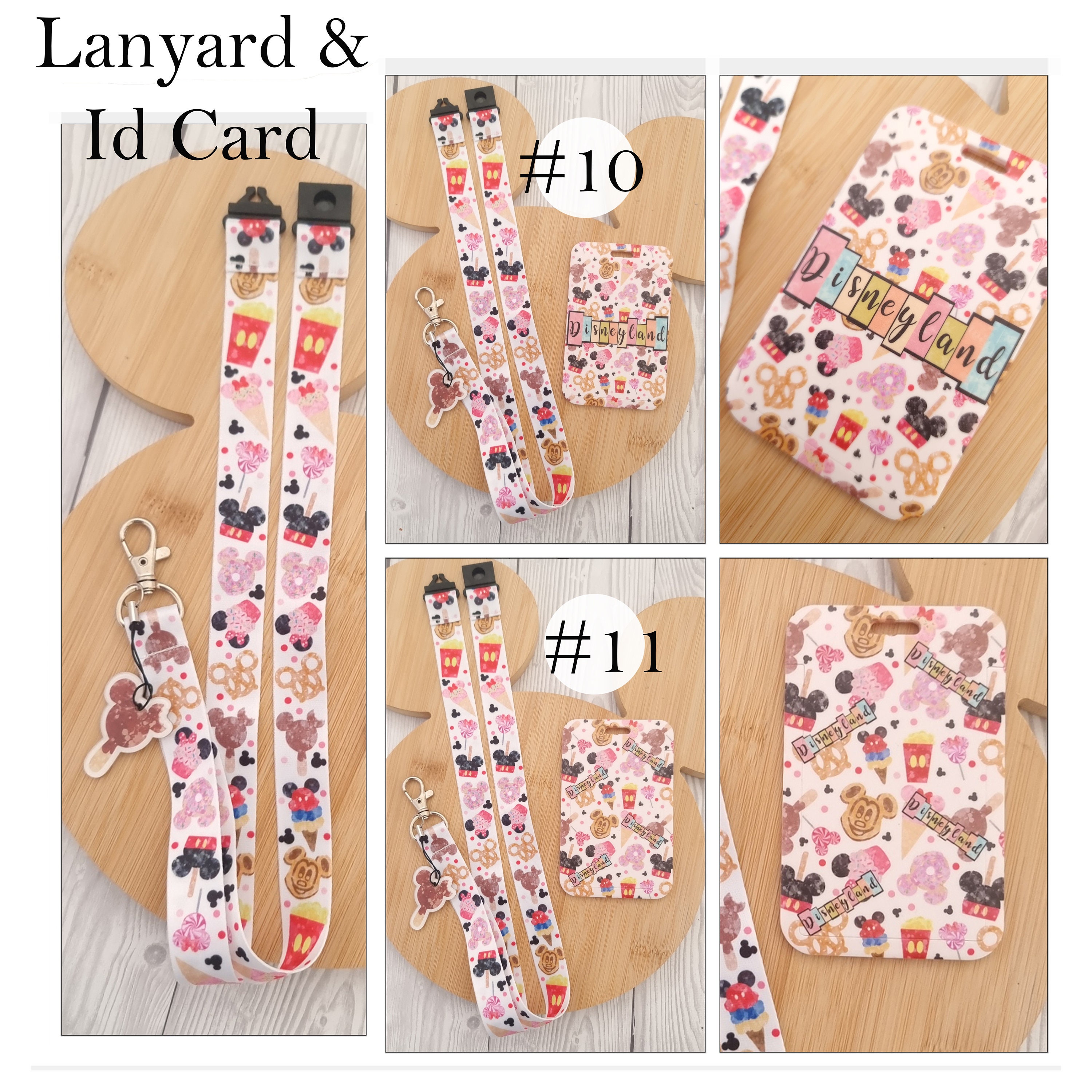 Disneyland Snack Food Ice-cream Cupcake Doughnut Lanyard / Keychain ...
