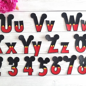Mickey Mouse Alphabet Letter Disney Patches- Embroidered Patch / Iron ...