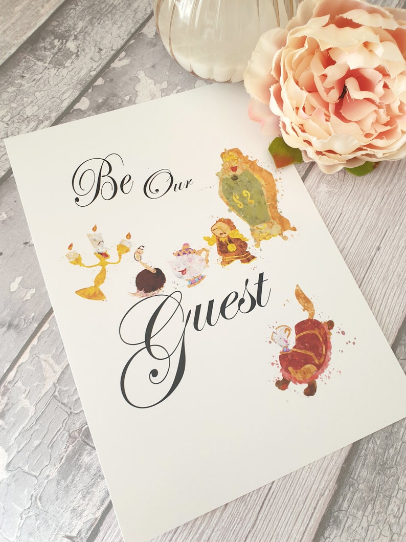 Disney Beauty and the Beast Quote Be Our Guest / - Etsy
