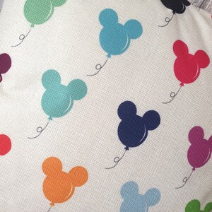 Mickey Mouse Ear Balloons Disney Inspired Cushion Cover Pillow Throw ...