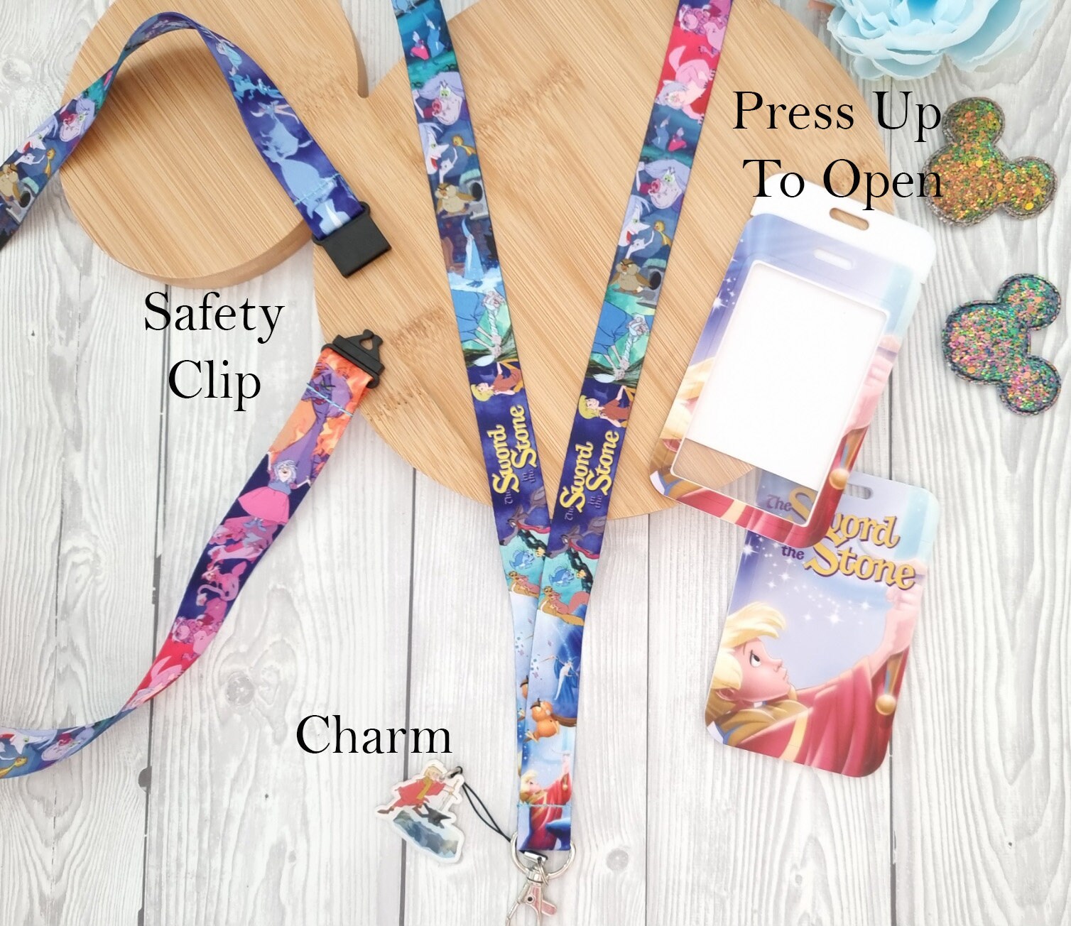 Sword in the Stone Disney Lanyard / Keychain / Lanyard Badge Holder ...