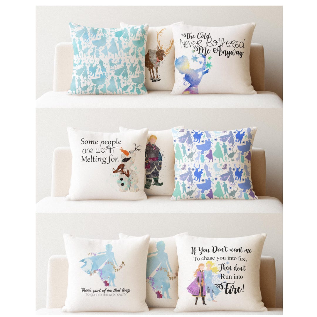 Frozen Inspired Quote "some People Are Worth Melting For'' Cushion ...