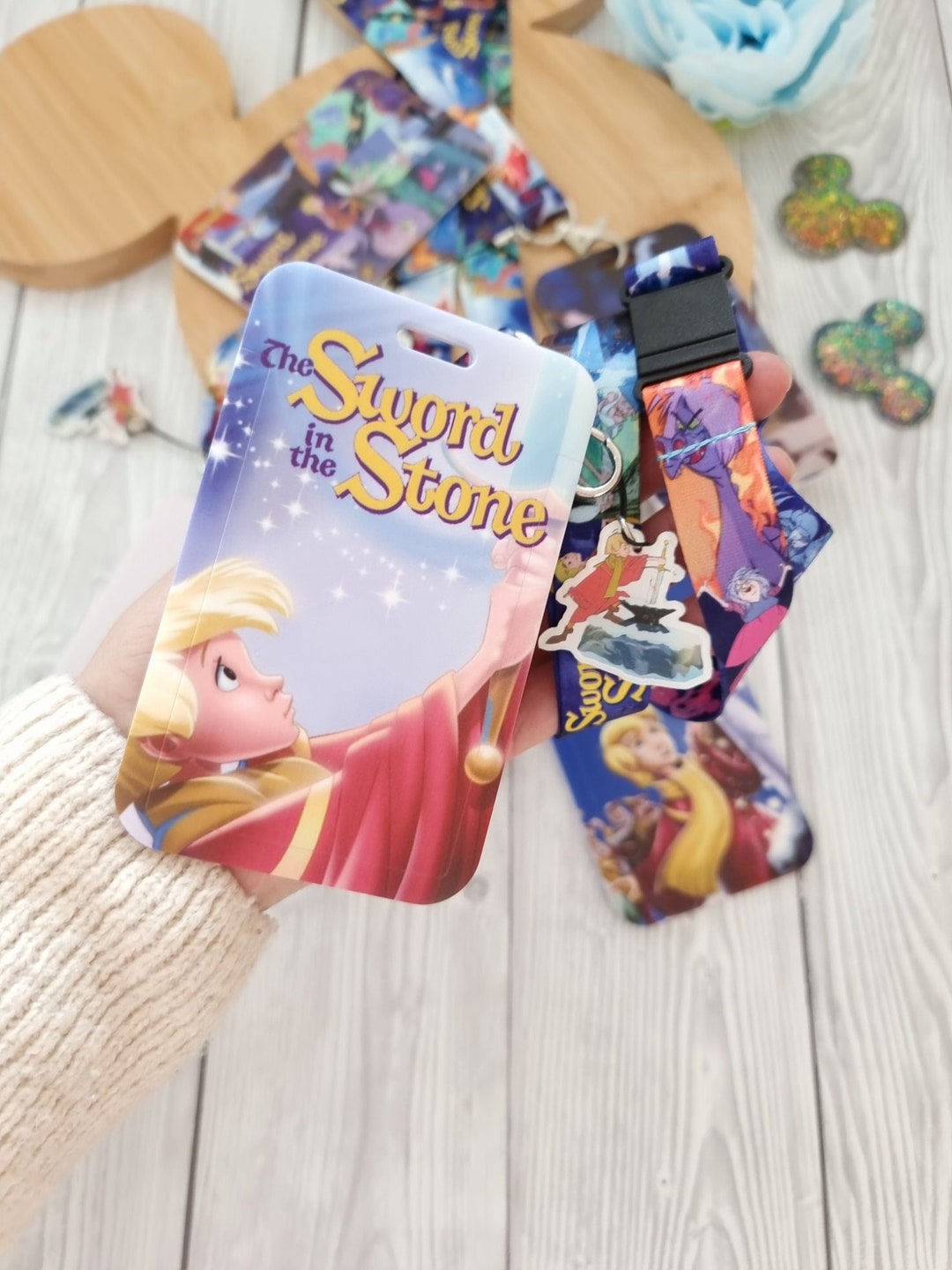 Sword in the Stone Disney Lanyard / Keychain / Lanyard Badge - Etsy UK