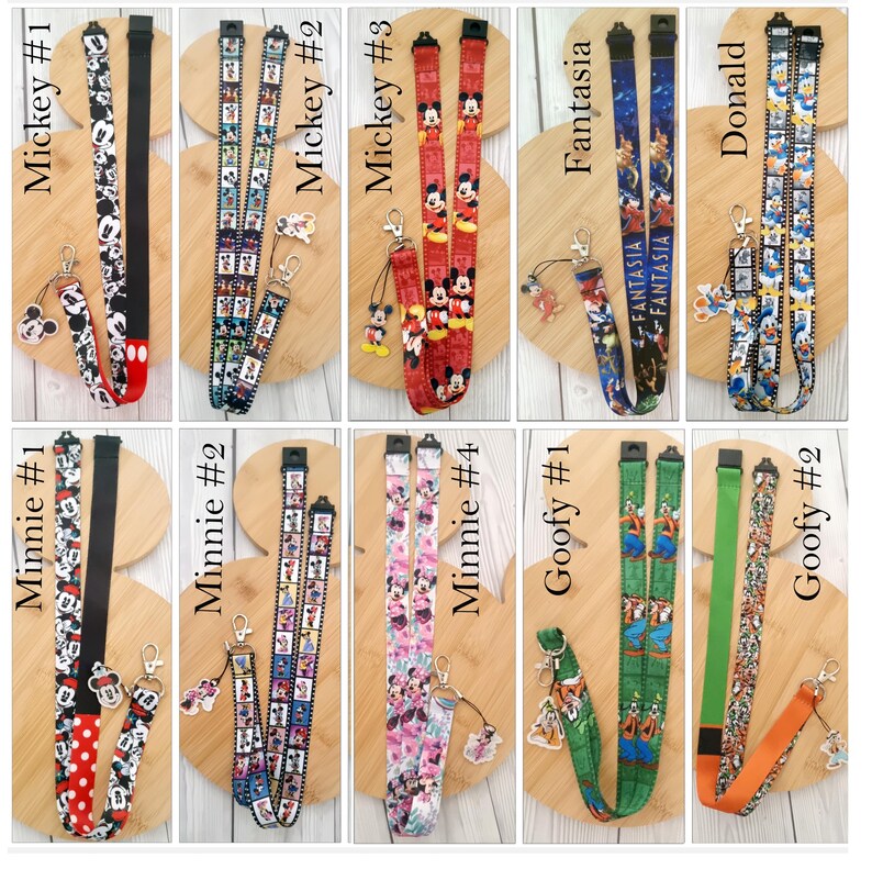 Disney Mickey Bluey Stitch Mermaid Vintage Lanyard / Keychain / Lanyard ...