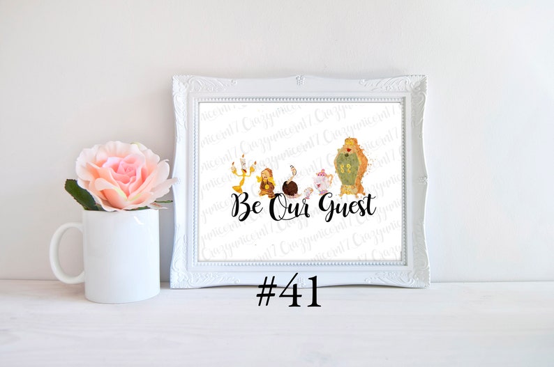Disney Beauty and the Beast Quote Be Our Guest / - Etsy
