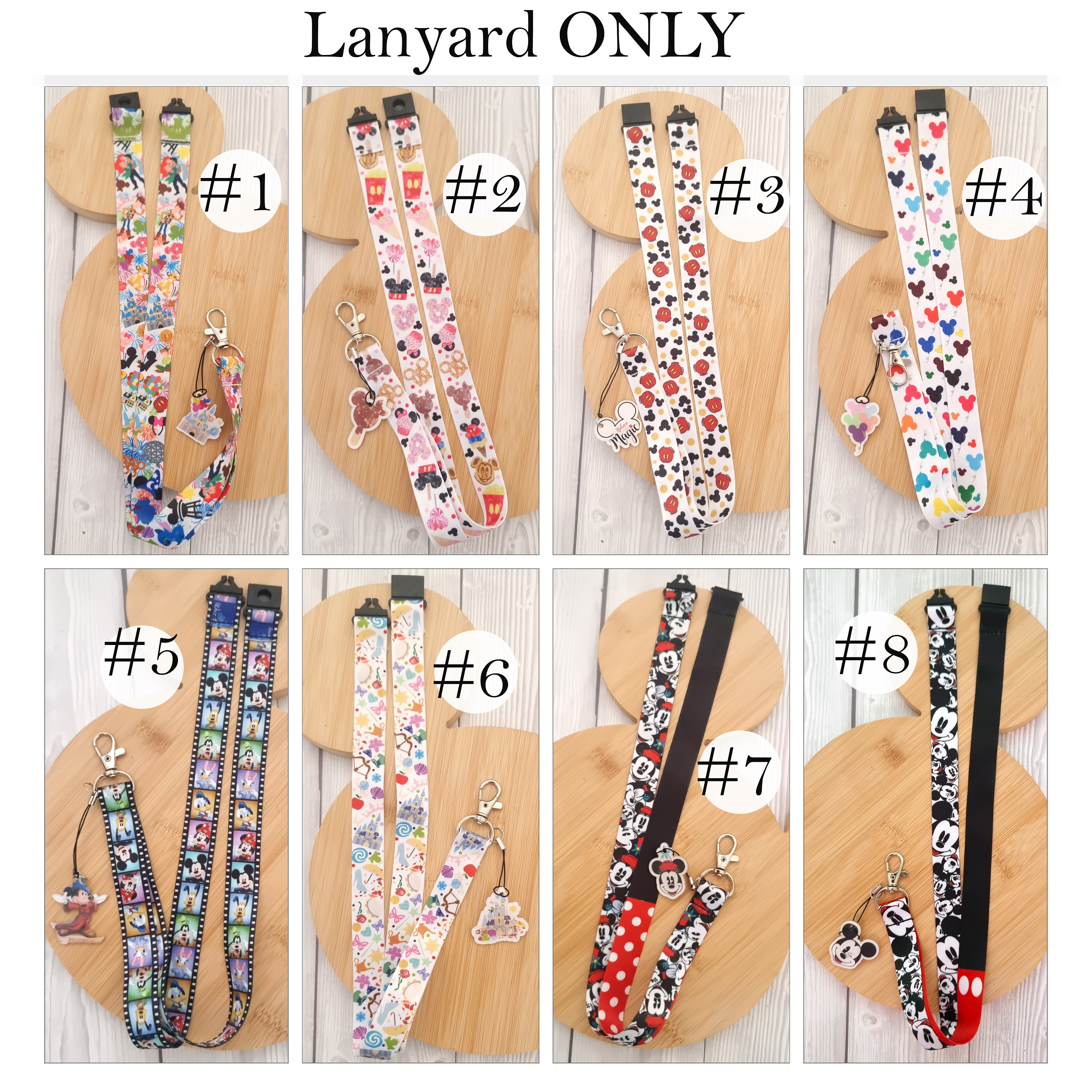 Disneyland Snack Food Ice-cream Cupcake Doughnut Lanyard / Keychain ...