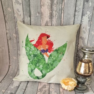 The Little Mermaid Ariel Princess Inspired Cushion Cover Throw Pillow ...