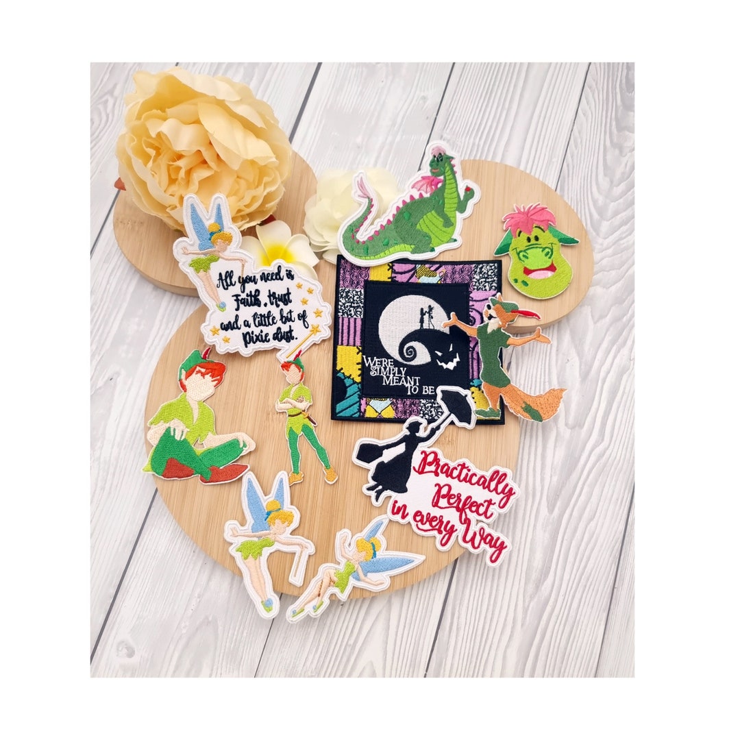 Clothes Patch Disney Patches Tinkerbell Peter Pan Dragon Embroidered ...