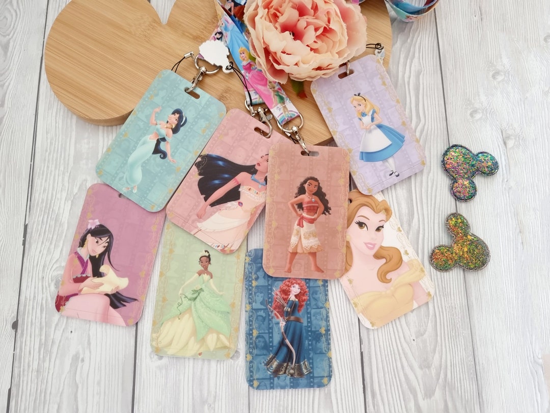 Disney Princess Belle Rapunzel Snow White Moana Brave Merida Keychain ...