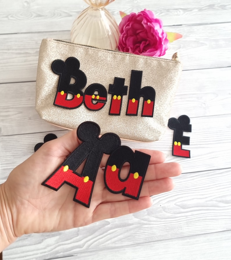 Mickey Mouse Alphabet Letter Disney Patches Embroidered Patch - Etsy