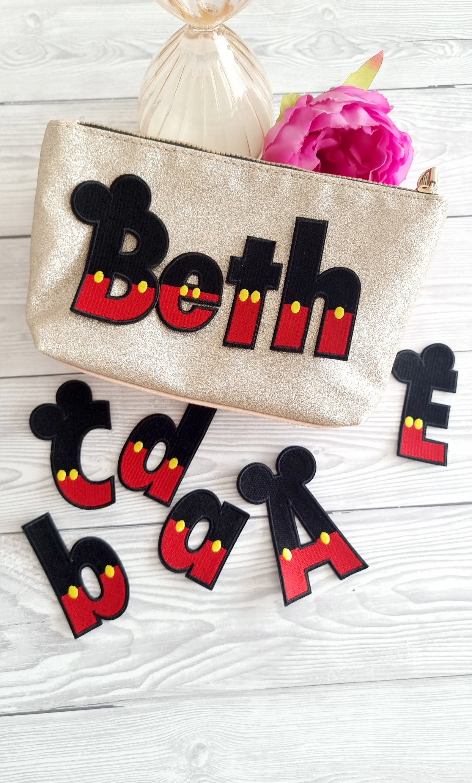 Mickey Mouse Alphabet Letter Disney Patches Embroidered Patch - Etsy