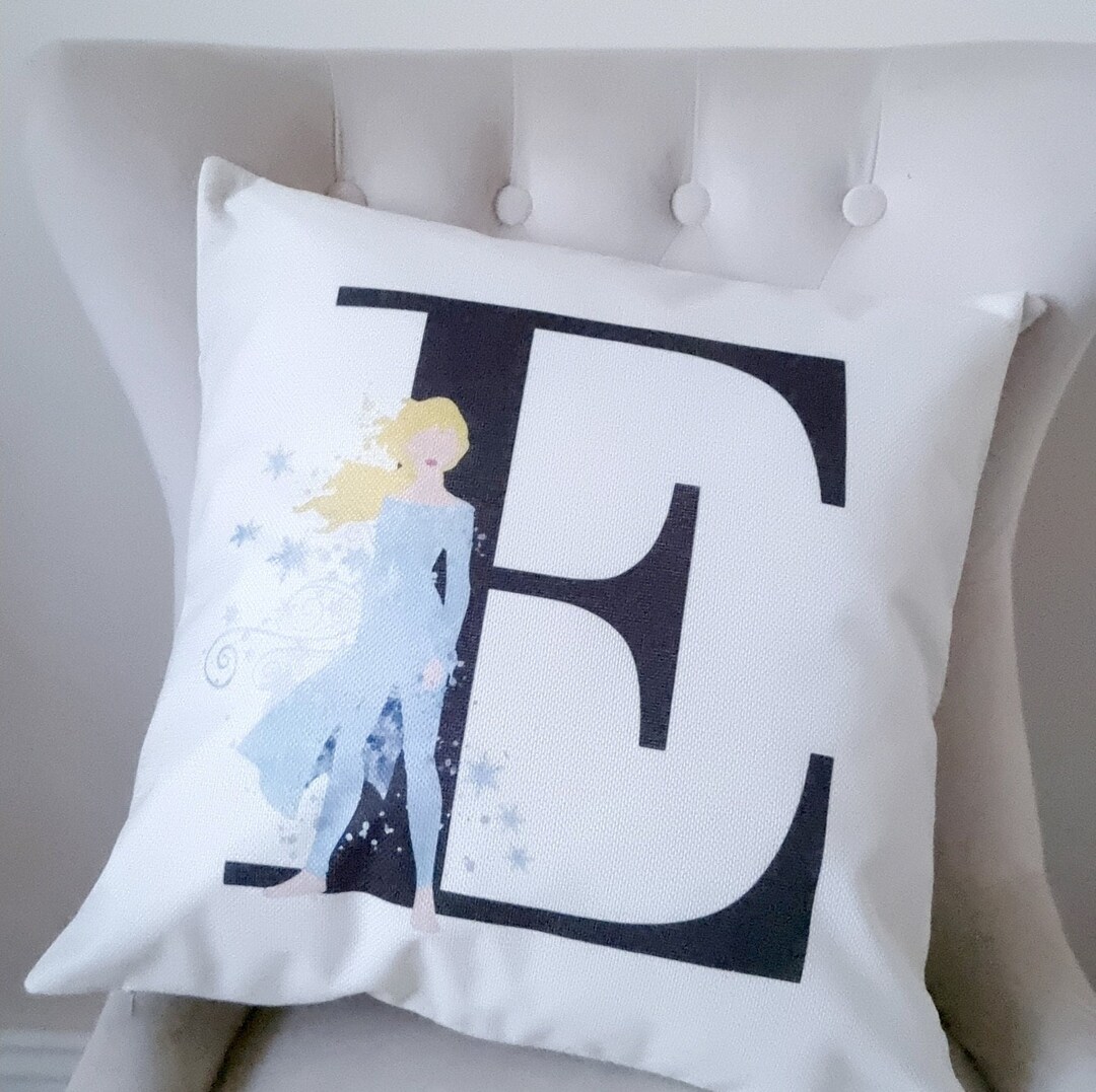 Princess Elsa Frozen Disney Letter E Cushion - Etsy