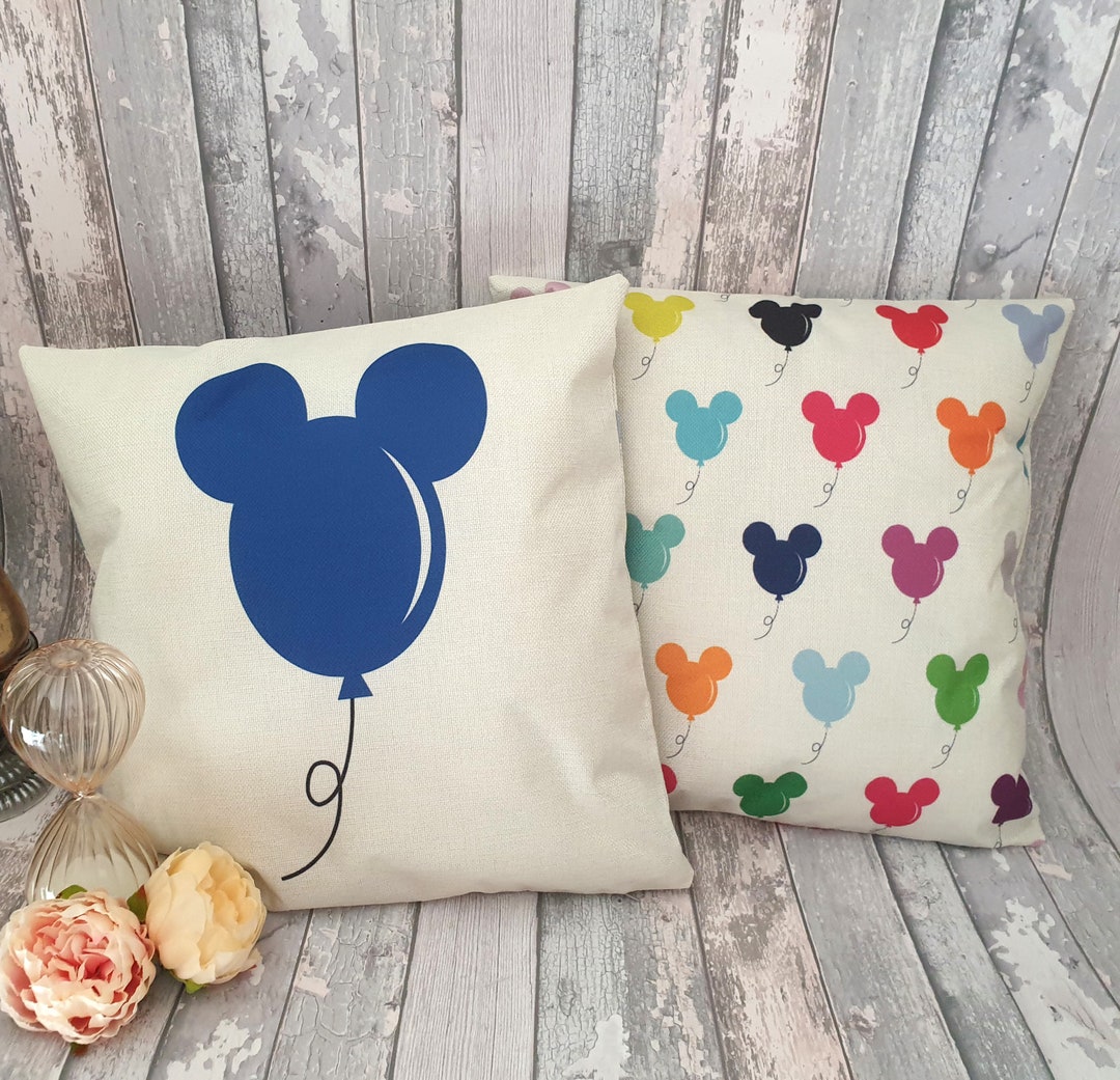 Double-sided Blue Mickey Mouse Ear Balloons Disney Inspired Throw ...