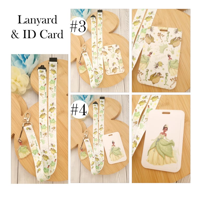 Disney Princess & the Frog Tiana White Lanyard/keychain With Matching ...