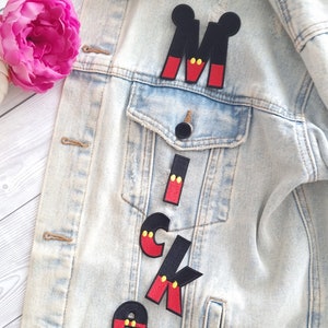 Mickey Mouse Alphabet Letter Disney Patches- Embroidered Patch / Iron ...