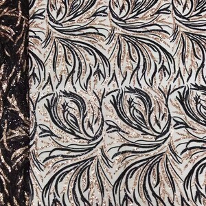 Fashion Shinning Sequins Lace Fabric , Multicolor Sequins Lace Fabric ...