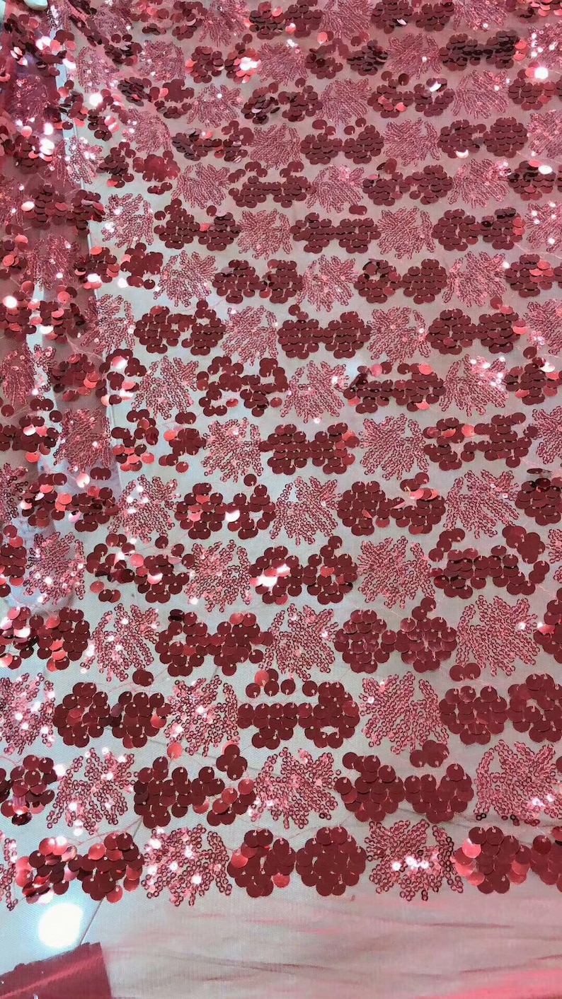 Fashion Full Sequins Lace Fabric Big Sequins and Small - Etsy