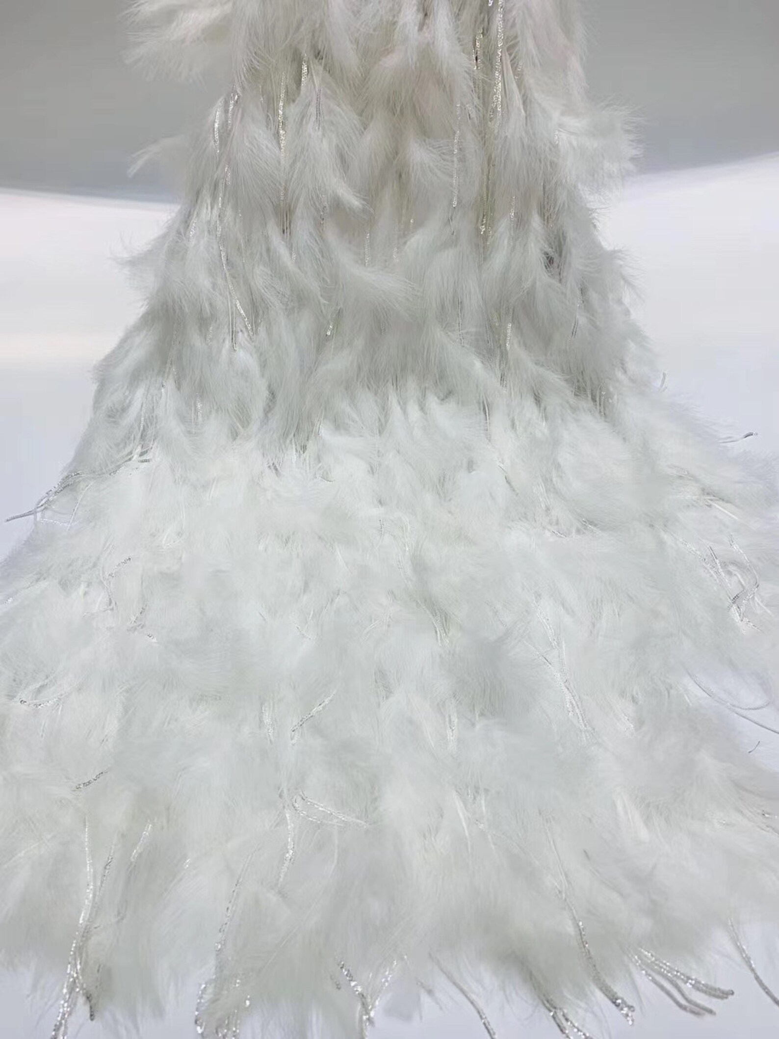 Luxury Elegant Feathers Lace Fabric Fashion Show Lace Fabric | Etsy