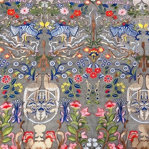 3D Flower Forest French Tulle Lace ，animal in Forest Pattern Lace ...