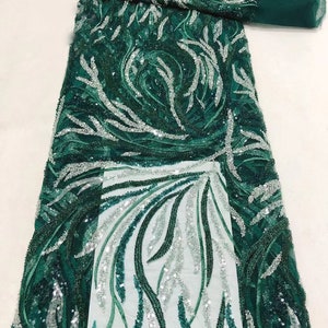 Fashion Shinning Sequins Lace Fabric , Multicolor Sequins Lace Fabric ...