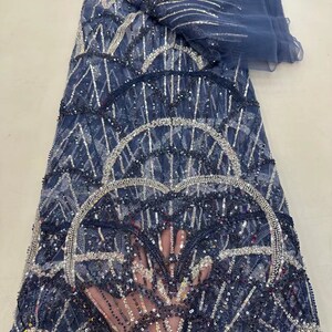 Unique Shinning Beads Lace Fabric , Sequins Lace Fabric , Multicolor ...
