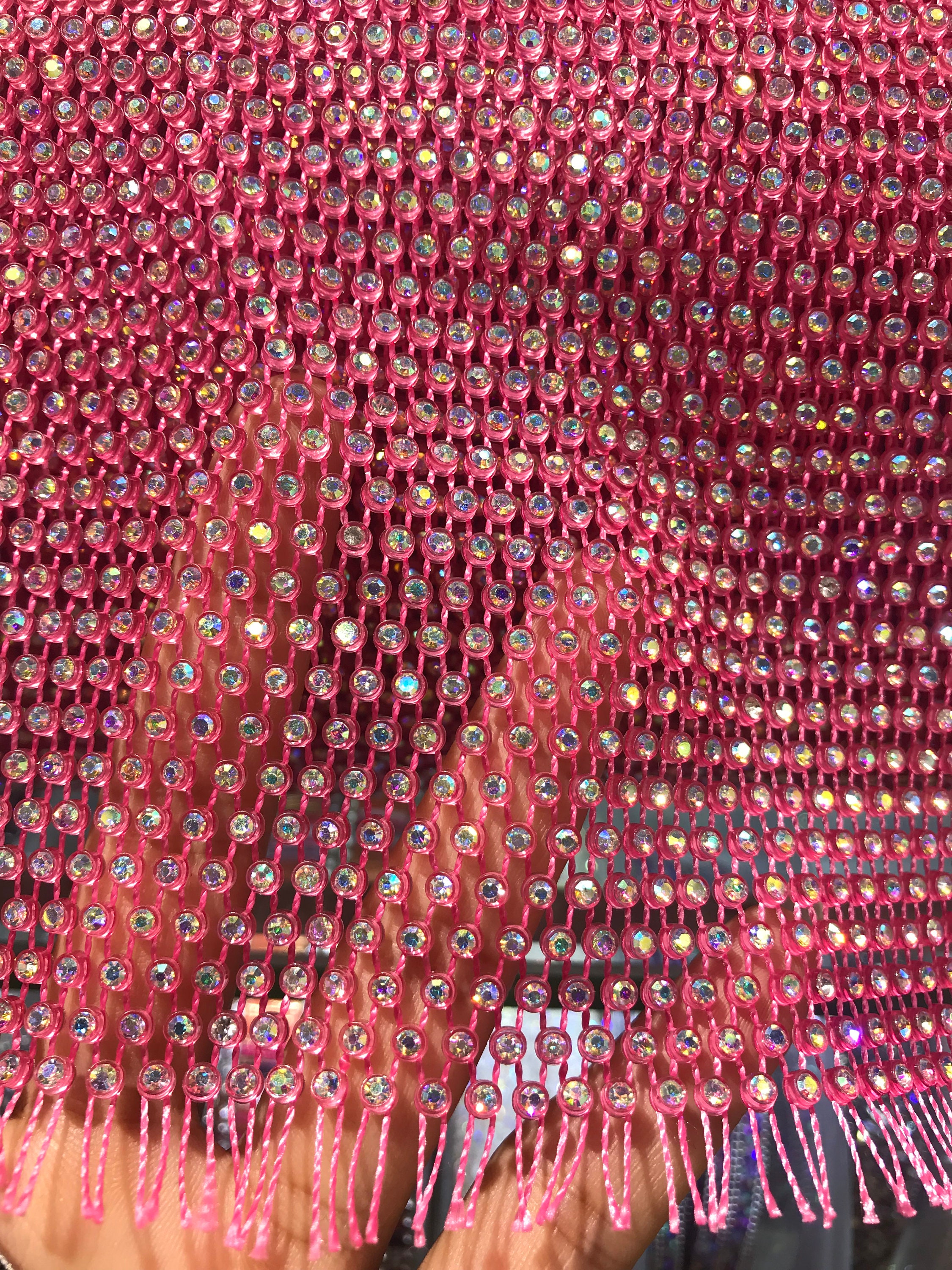 Rhinestone Fishnet/ rhinestone Mesh Sparkle Hollow Out | Etsy