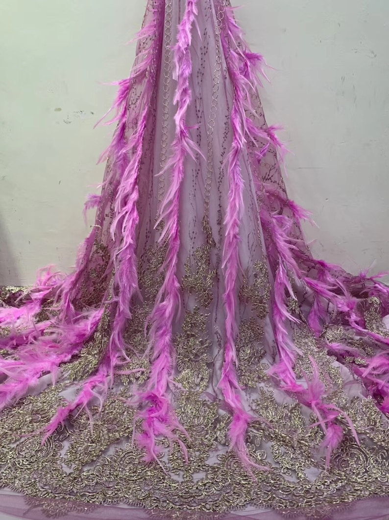 Luxury fashion lace fabric design 3d lace fabric elegant | Etsy