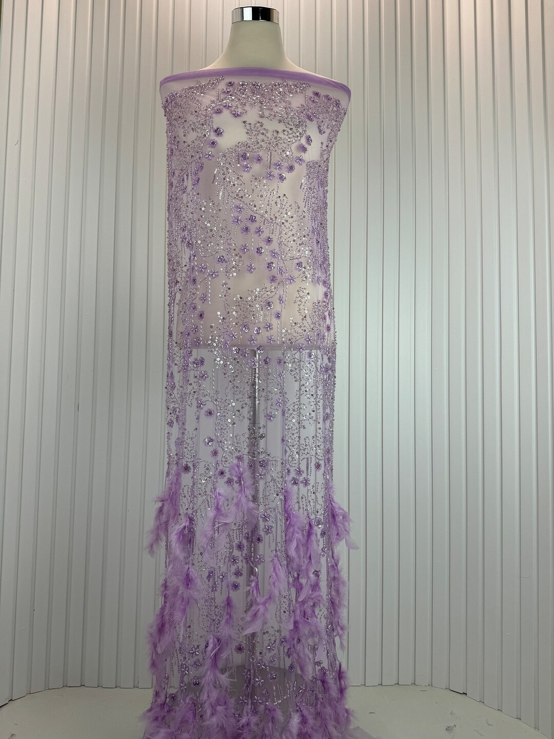 Luxury Vintage Beading Lace Fabric Shining Sequins Beading Embroidery ...