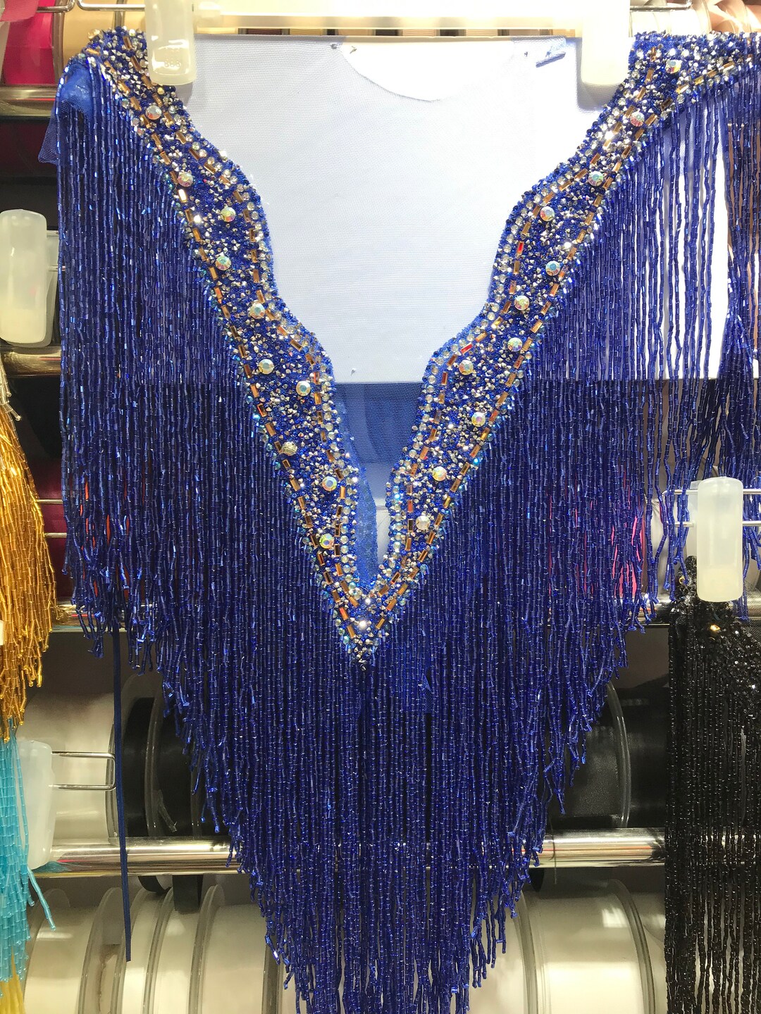 Deep V-neck Patch,fringe Appliques, Red Beads Patch,crystal Appliques ...