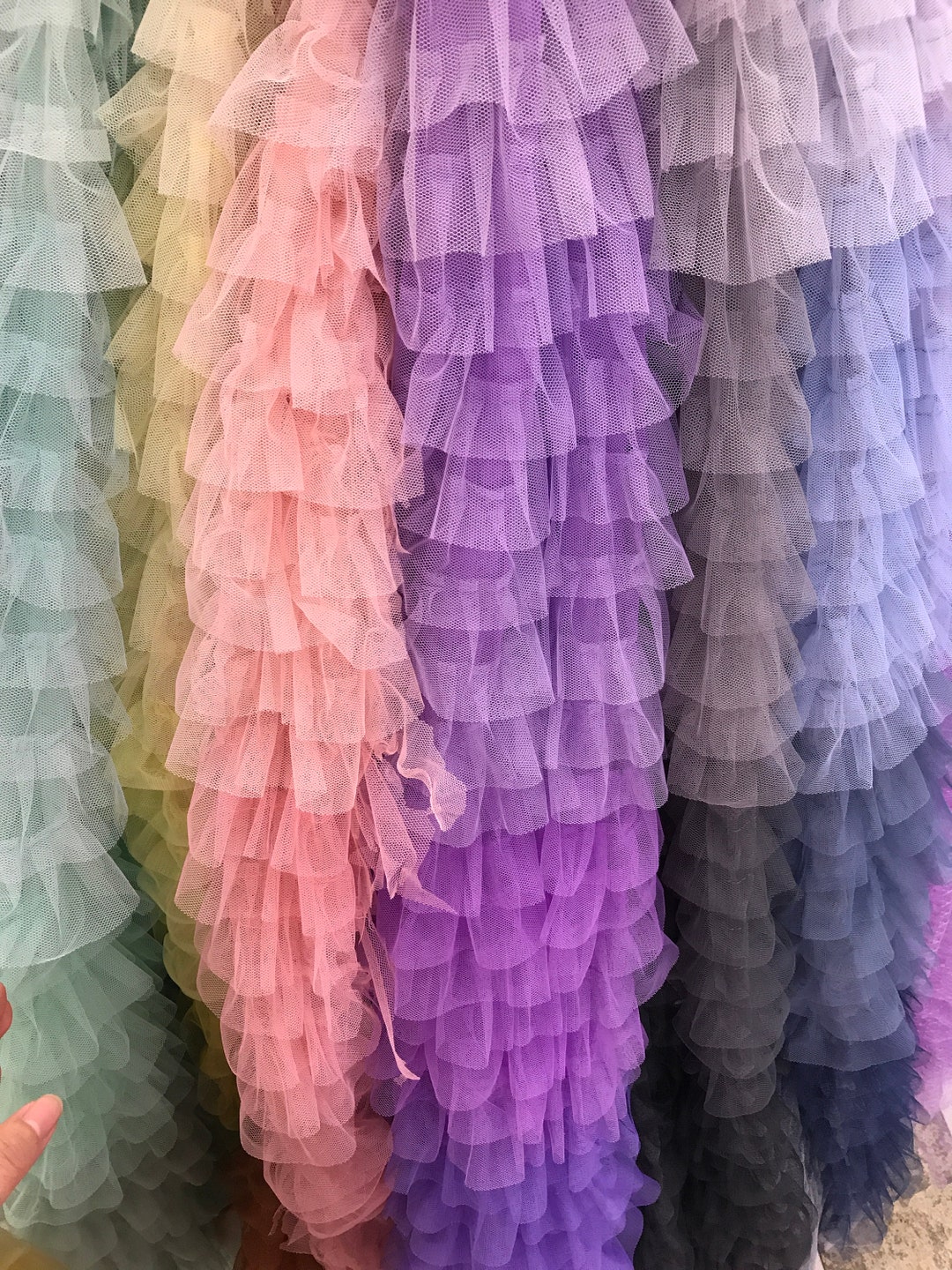 Embroidered Floral Lace Fabric, Scalloped Border, Wedding Veil, Tutu - Etsy