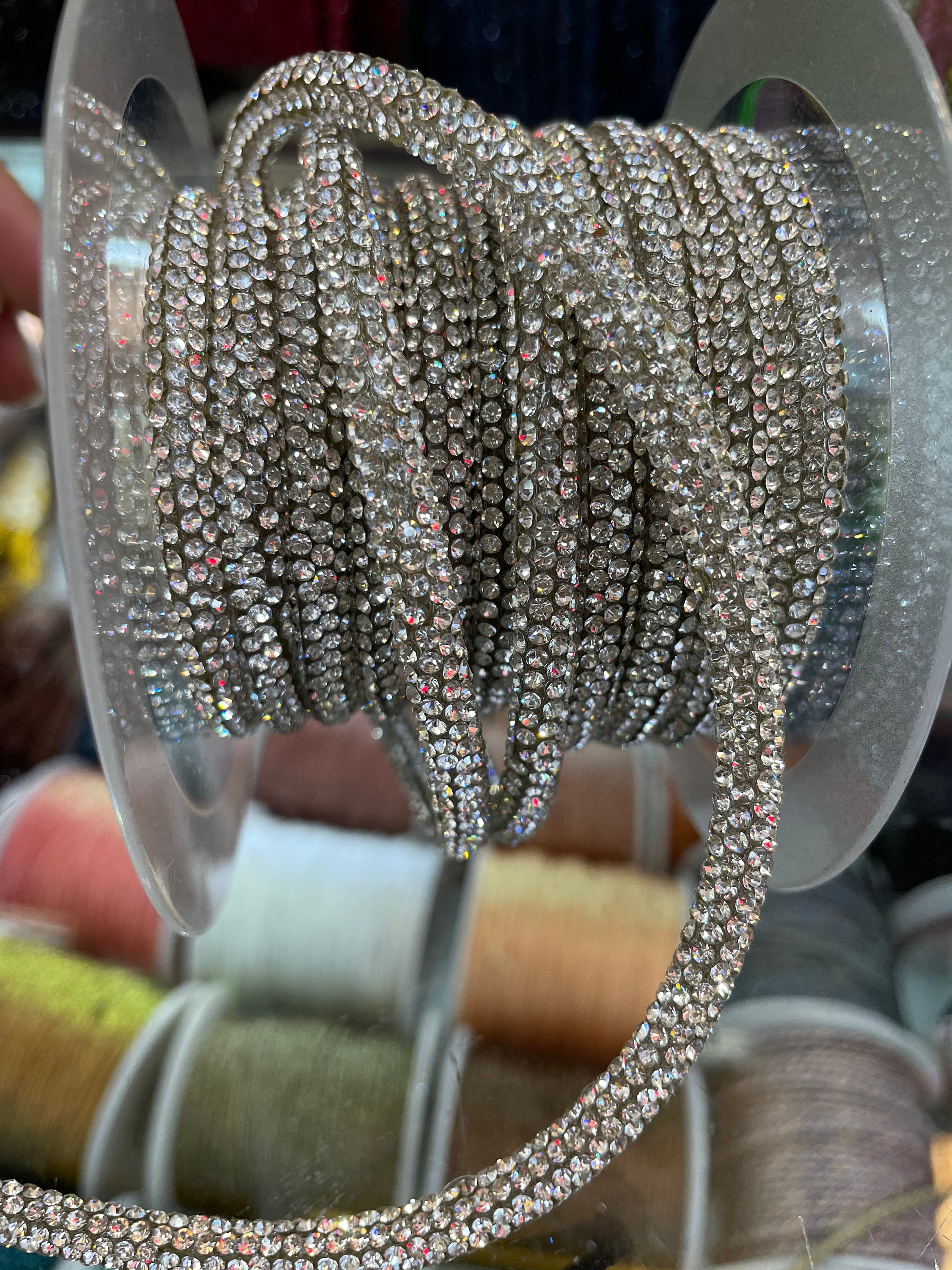Colorful Rhinestone String / DIY Trim for Decoration / Crystal - Etsy