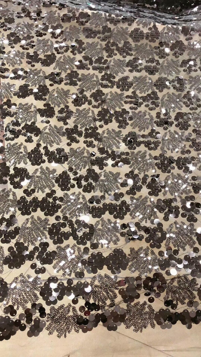 Fashion Full Sequins Lace Fabric Big Sequins and Small - Etsy