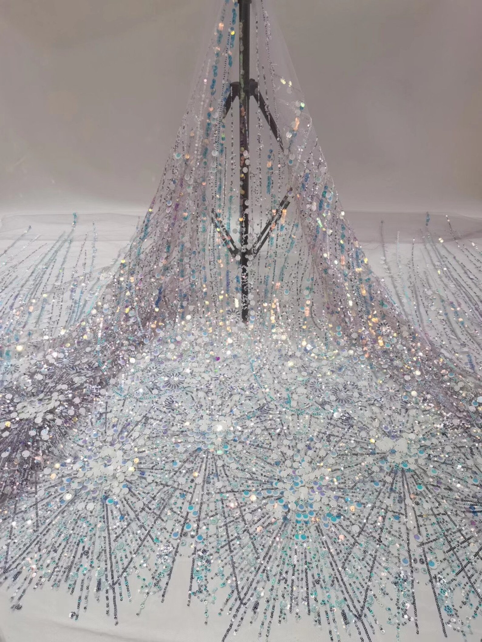 Fashion Colorful Sequins Lace Fabric Bling Bing Party Dress - Etsy