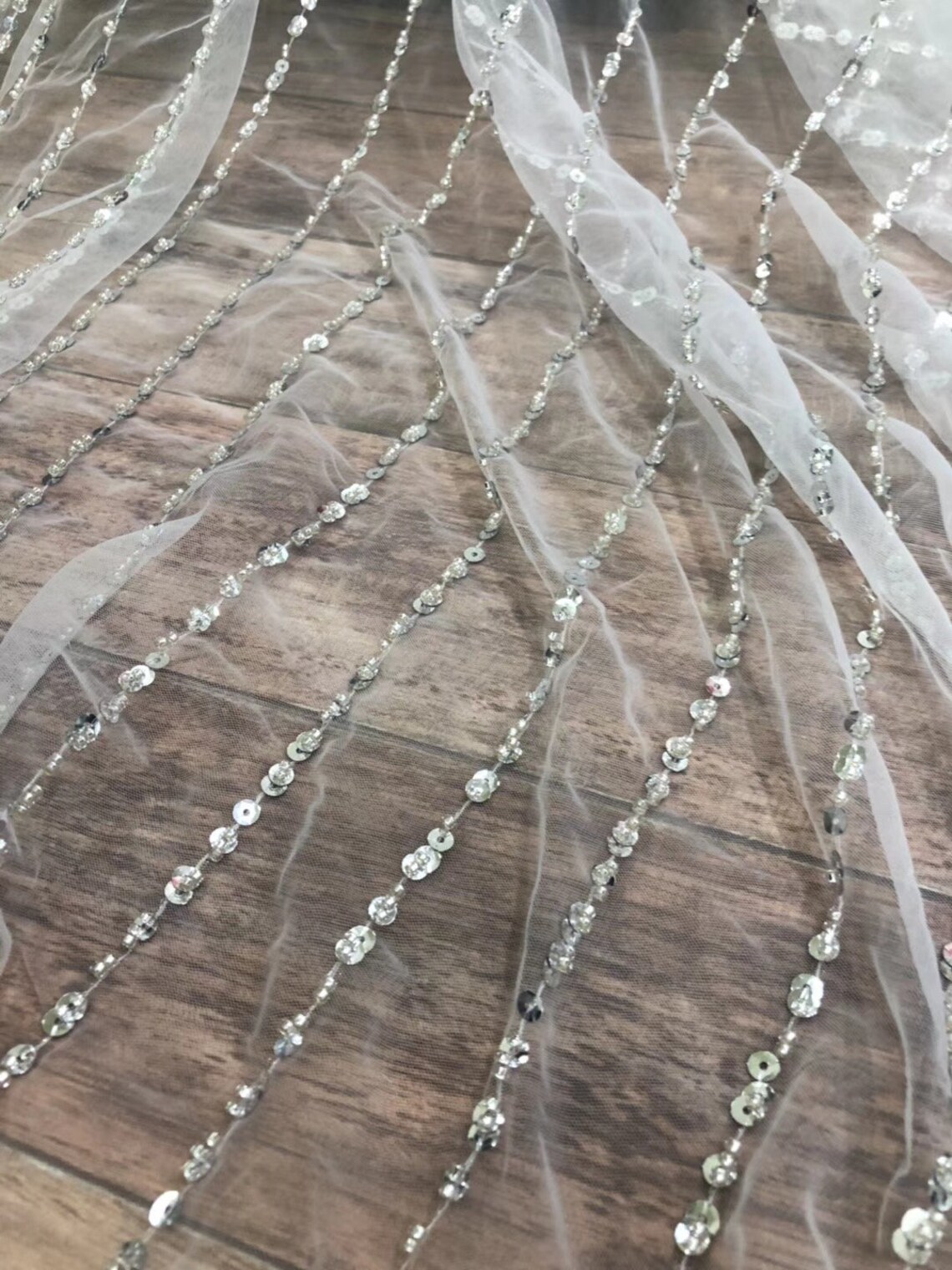 Luxury Vintage Beading Lace Fabric Shining Sequins Beading - Etsy