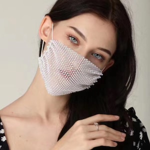Fashion Shinning Fish Net Rhinestone Sleeve and Mask Set /quality Bling ...