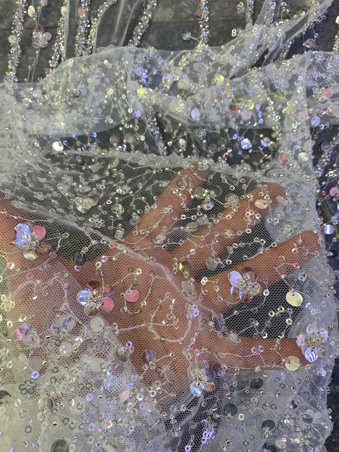 Fashion Gorgeous fabric in modern design white tulle fabric | Etsy