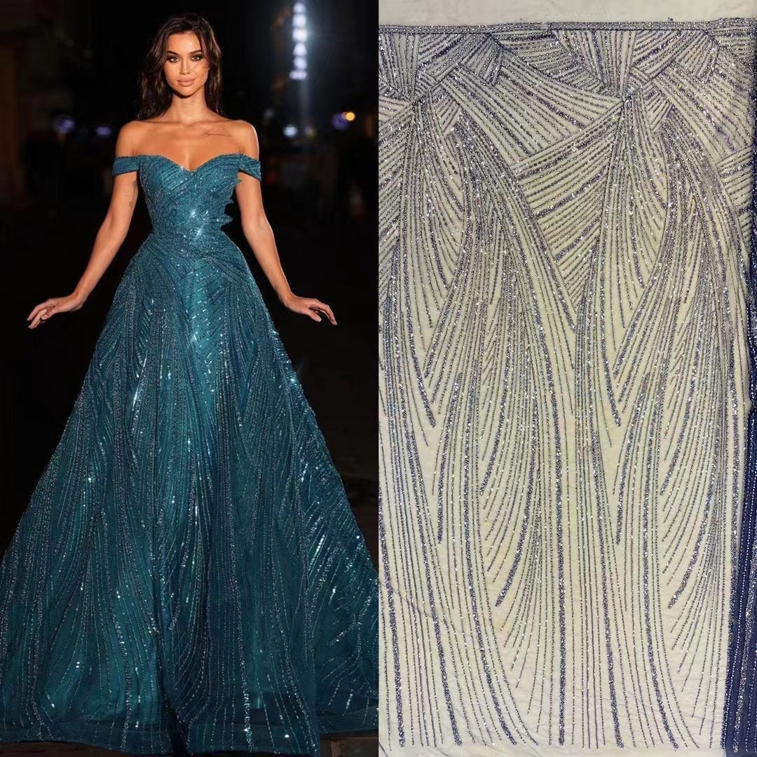 Fashion Show Sequins Lace Fabric ,shinning Lace Fabric for Party Dress ...