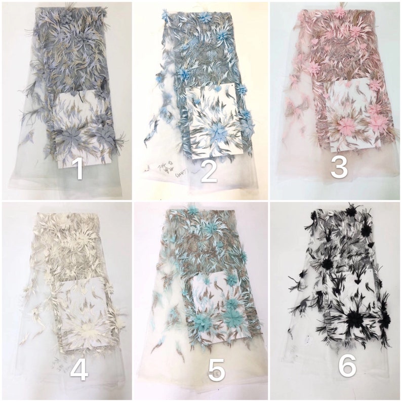 Fashion 3d flower multicolor lace fabric 3d florals lace | Etsy