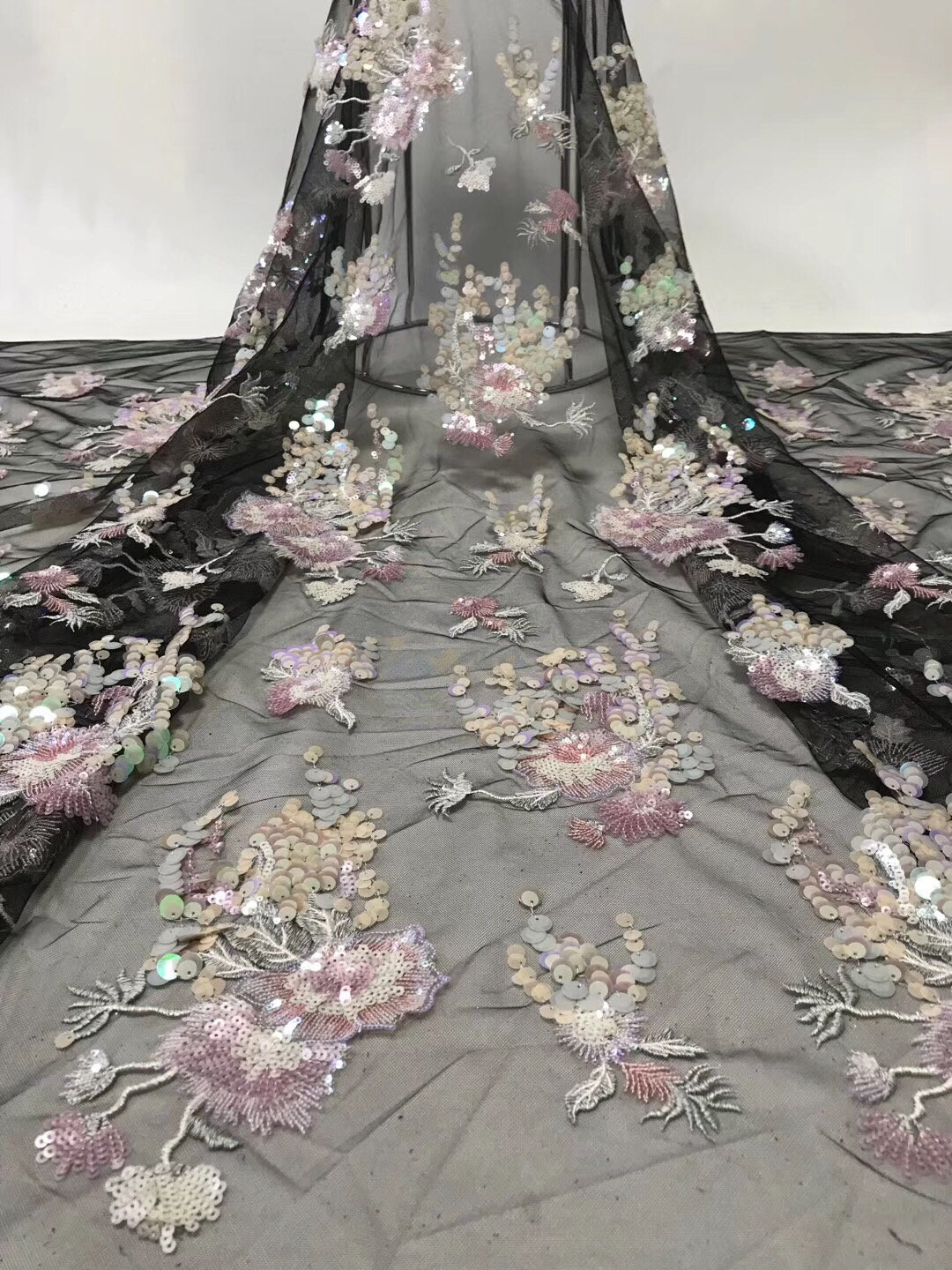 New arrival fashion 3D lace fabric colorful sequins lace | Etsy