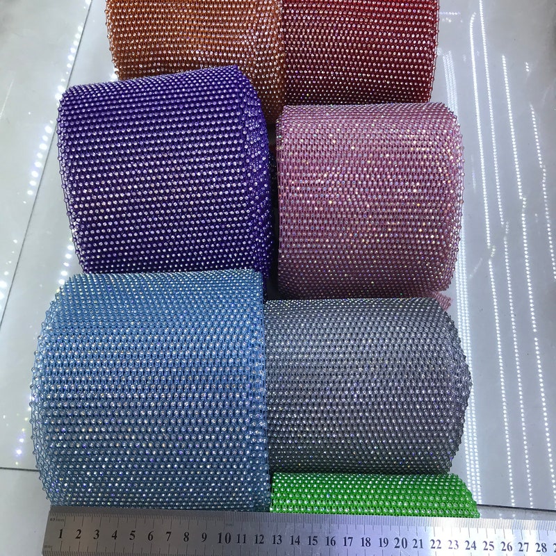 Rhinestone Fishnet Fabric - Etsy