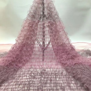 9 Color Fashion Show Lace Fabric , 3D Gradient Color Lace Fabric ...