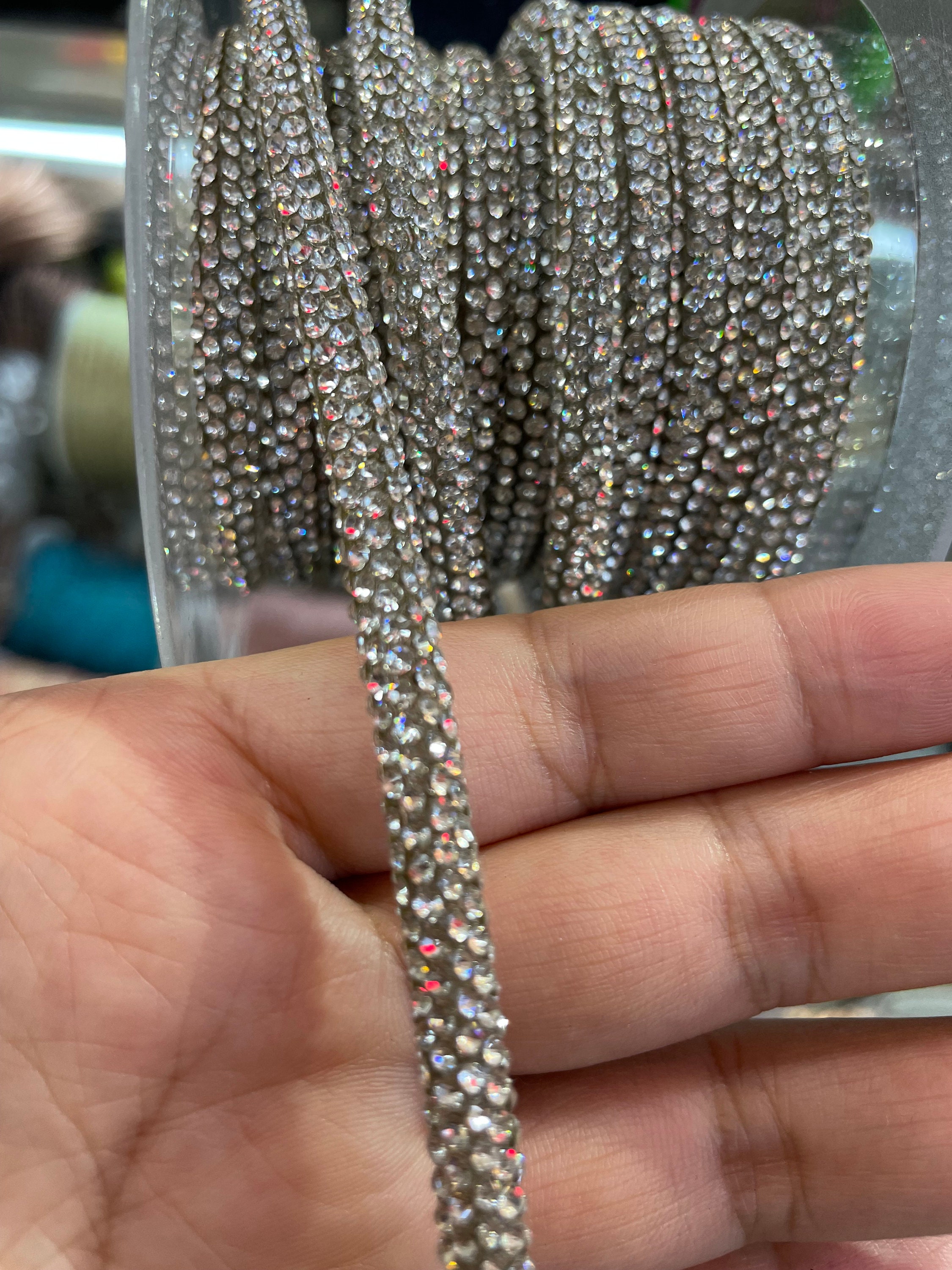 Colorful Rhinestone String / DIY Trim for Decoration / Crystal - Etsy