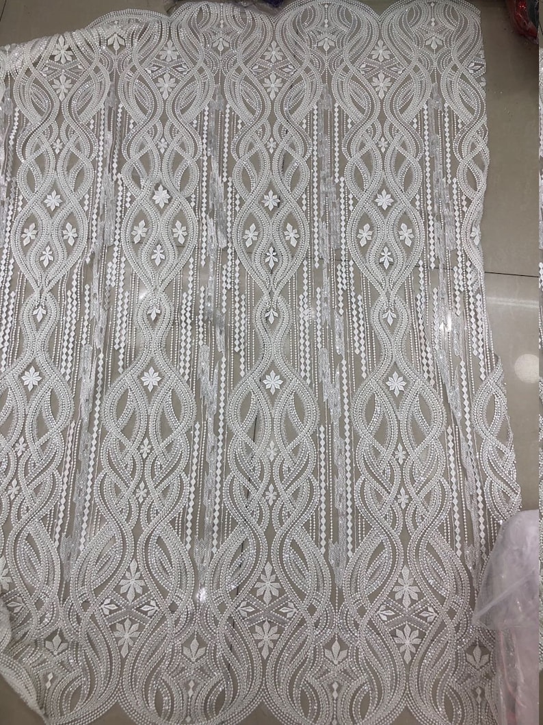 NEW Collection Beading Lace Fabric white Wedding Dress - Etsy