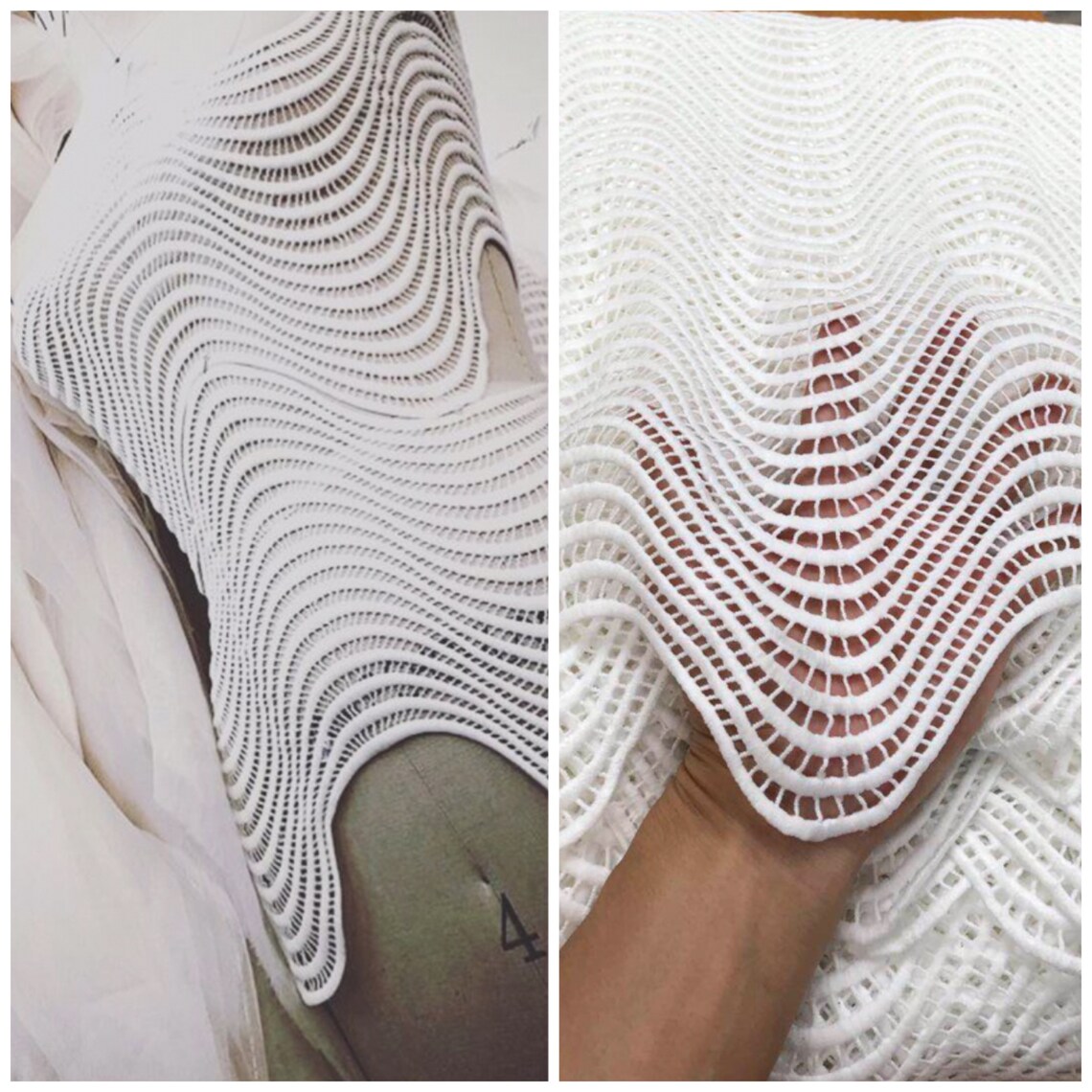White Cord Lace Fabric: High-end Guipure Lace for Party Dress - Etsy