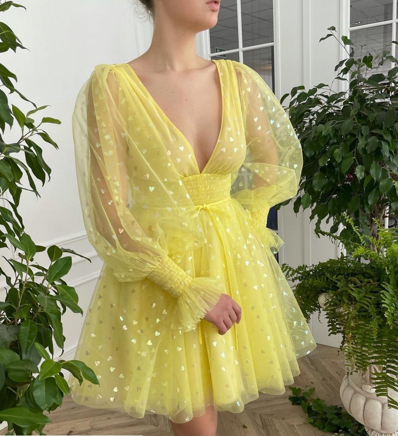 Fashion Tulle Lace Shinning Heart Print on Tulle - Etsy