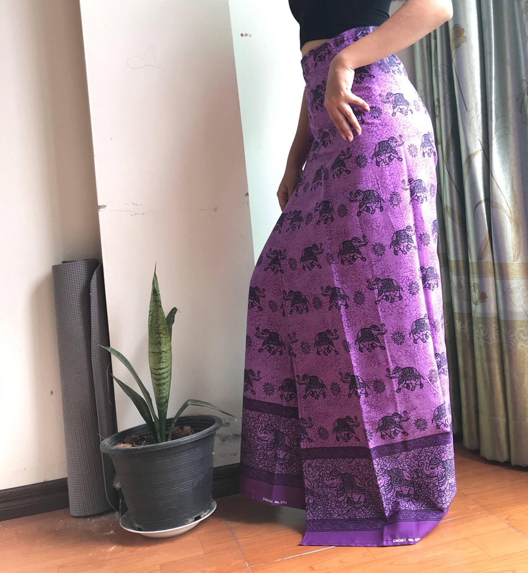 Long Wrap Skirt, Skirt Thai Batik Sarong, Long Comfortable Wear Skirt ...