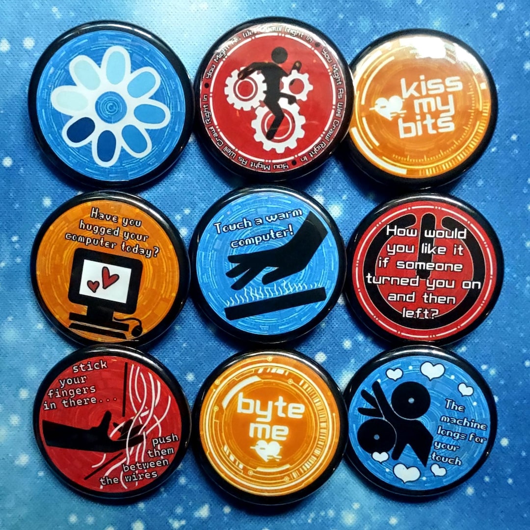 Robots and Tech || 1.25" Buttons || Set 3 || Objectum - Etsy